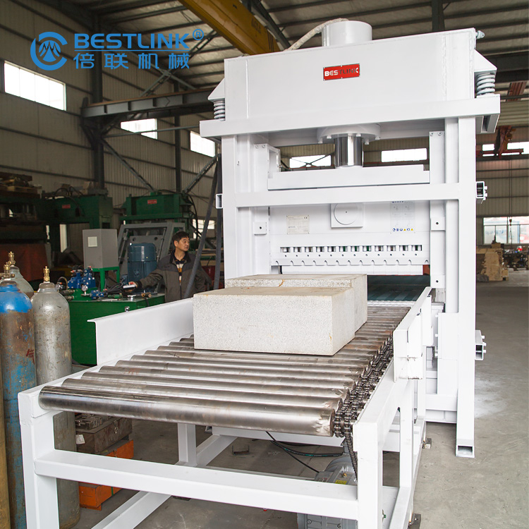 200ton Splitting Force Stone Cutting Machines with Roller And Belt ...